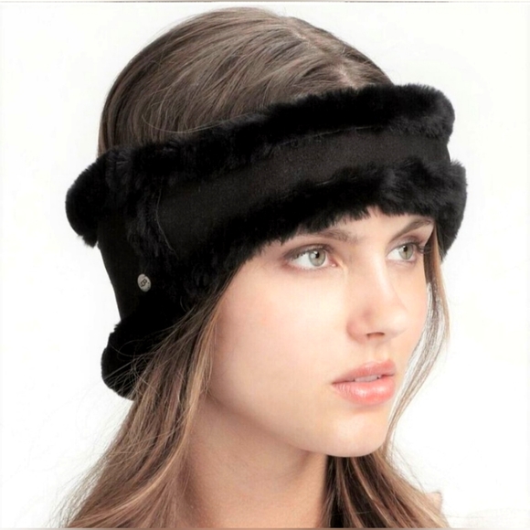 UGG | Accessories | Ugg Nwot Reversible Shearling And Suede Headband ...